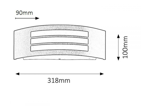 Roma gardenE27 14W mat crno ensave IP44 (8409)