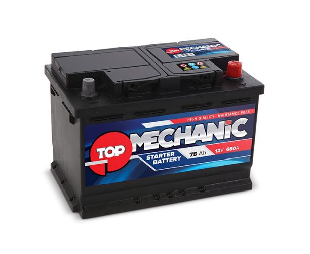 Akumulator Top Mechanic 12V 75Ah 680A D+ TM75D