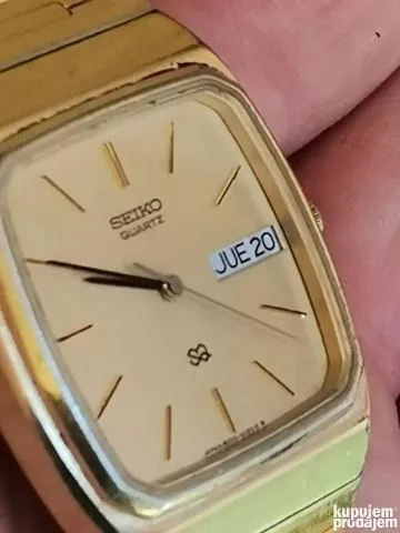 Rare Seiko SQ 8233-5139 Day-Date Gold plated