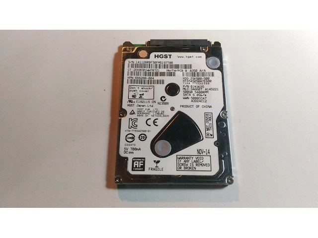 500Gb Hitachi Travelstar HDD Laptop 2.5 inča