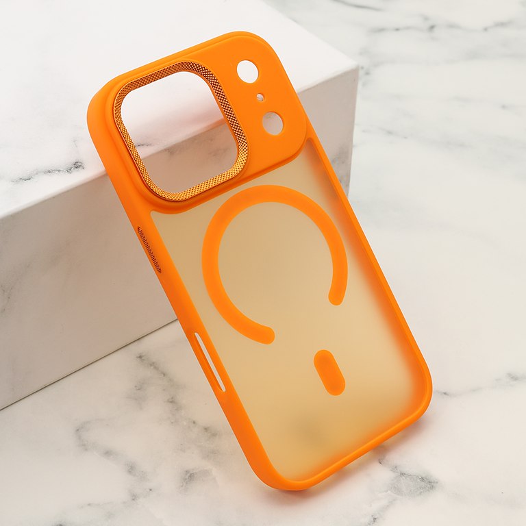 Zastitna maska (futrola) SILKY MagSafe II - iPhone 17 Pro narandzasta (MS)
