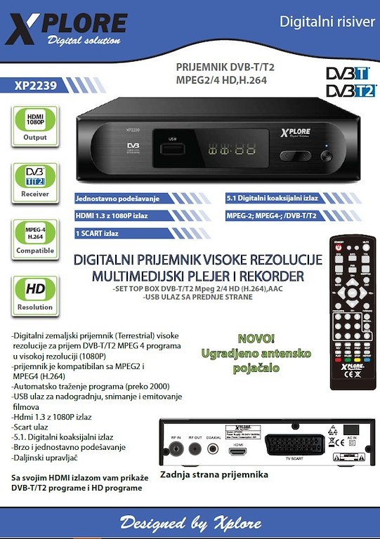 RESIVER XPLORE - XP2240 - SET TOP BOX