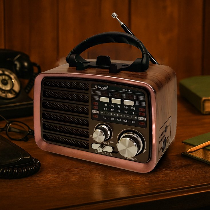 RETRO RADIO PRIJEMNIK TRANZISTOR BRAON 19404-6227BR PRENOSNI