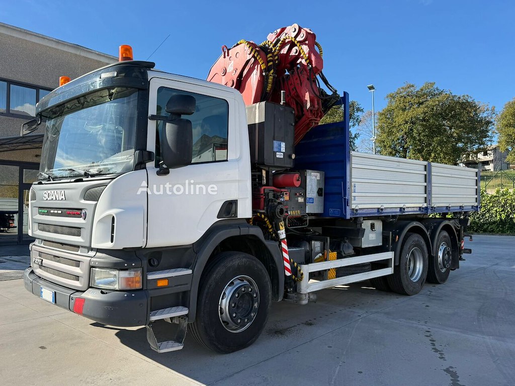 Scania P 270 Gru Ferrari 736 Ribaltabile 2009 kiper