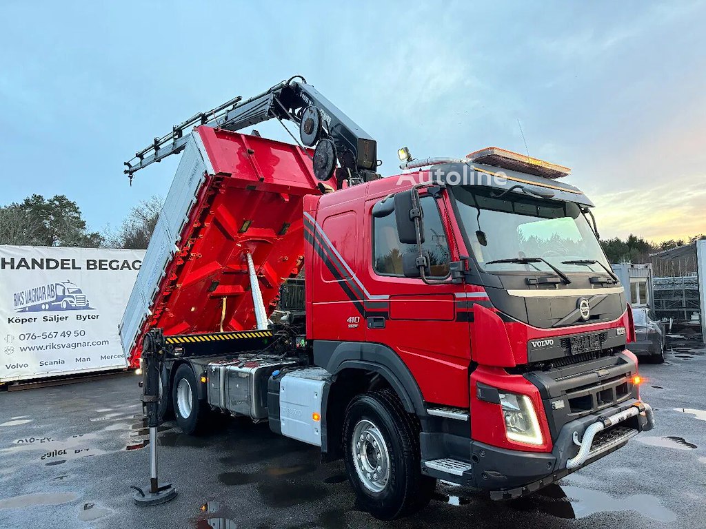 Volvo FMX 410 6x2*4, Tipper & Crane, 2015 kiper
