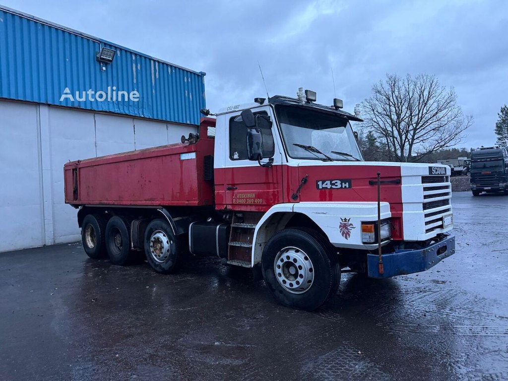 Scania T 143 8x2 tipper full steel manual big axel kiper
