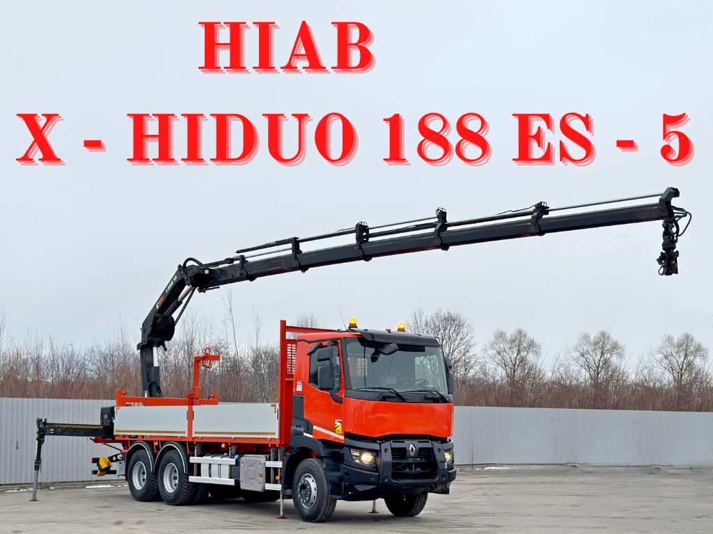 Renault C 430 *HIAB X - HIPRO 188 ES - 5 + FUNK* 6x4 kamion s ravnom platformom