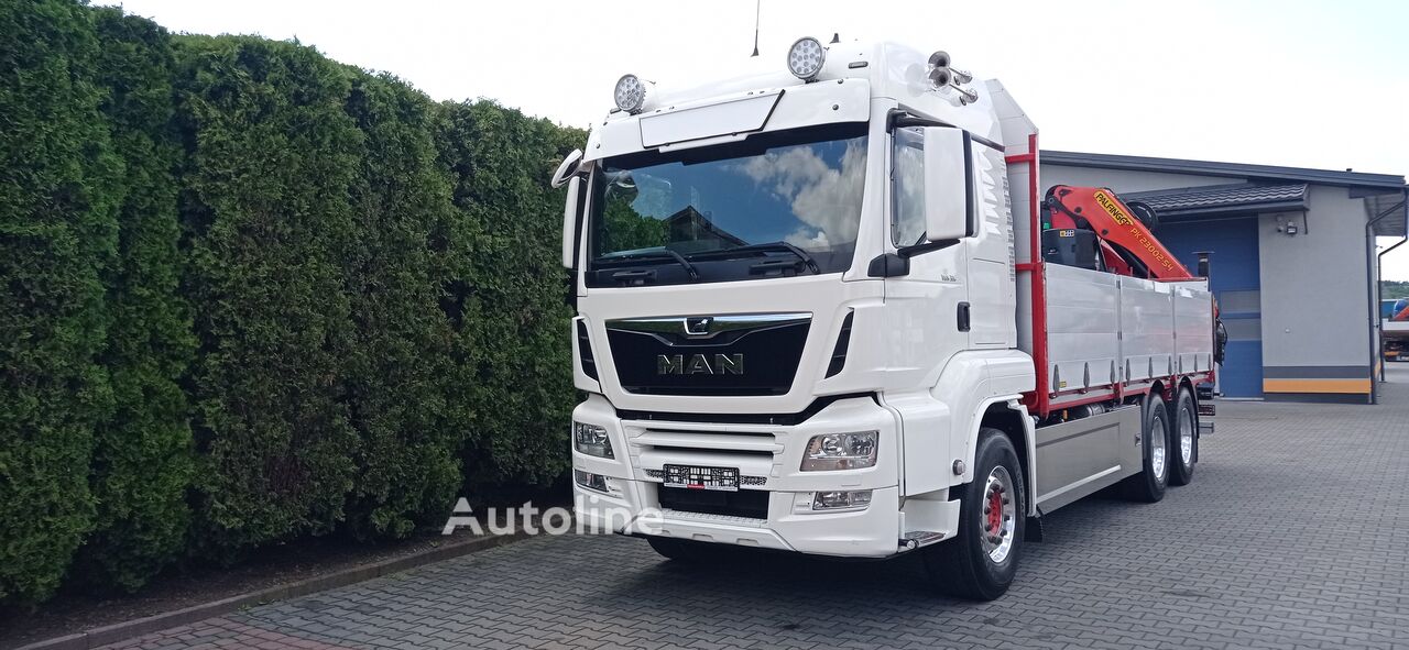 MAN TGS 33.500 6x4 Palfinger PK23002SH kamion s ravnom platformom