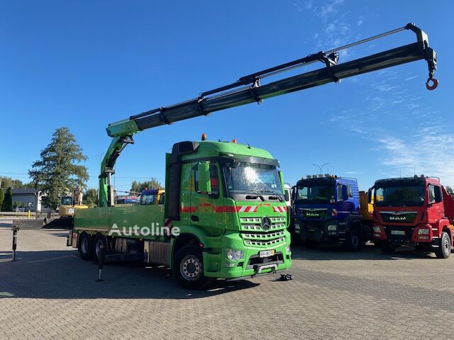 Mercedes-Benz AROCS 2551 6X4 CRANE HMF 4020-K5, 2014 kamion s ravnom platformom
