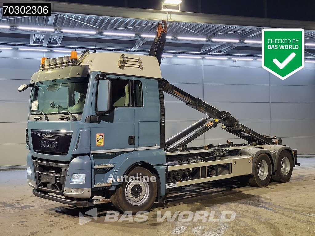 MAN TGX 28.460 TGX 6X2 20tons AJK containersystem Automatic Euro 6 kamion rol kiper