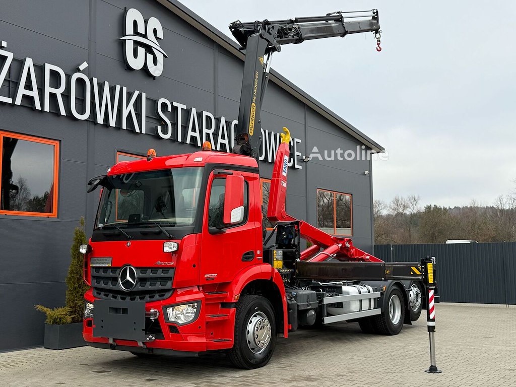 Mercedes-Benz Arocs 2532 // E6 // hakowiec // żuraw Palfinger 14001 EH kamion rol kiper