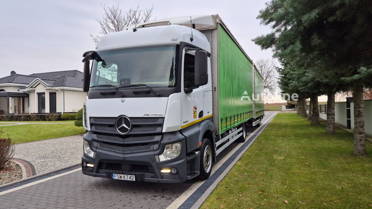 Mercedes-Benz ACTROS 1830 / ZESTAW PRZEJAZDOWY /// SUPER ZADBANY kamion sa klizna zavesa cerada + prikolica sa kliznom ceradom