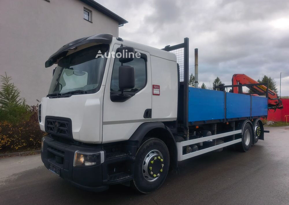 Renault Gama D 26.320 skrzynia hds palfinger PK15500 kamion s ravnom platformom < 3.5t