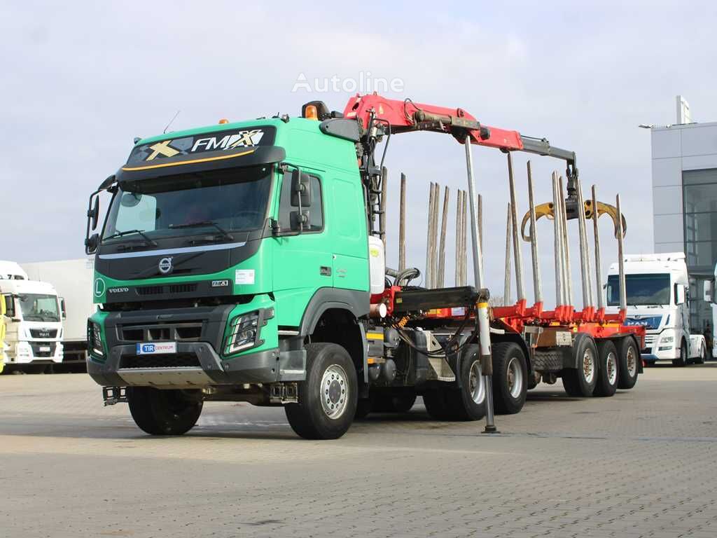 Volvo FM 540, EURO 6, 6X6, VEB+, PALFINGER Q170Z96 ARM + UMIKOV, PRICE kamion za prevoz drva + šumarska prikolica