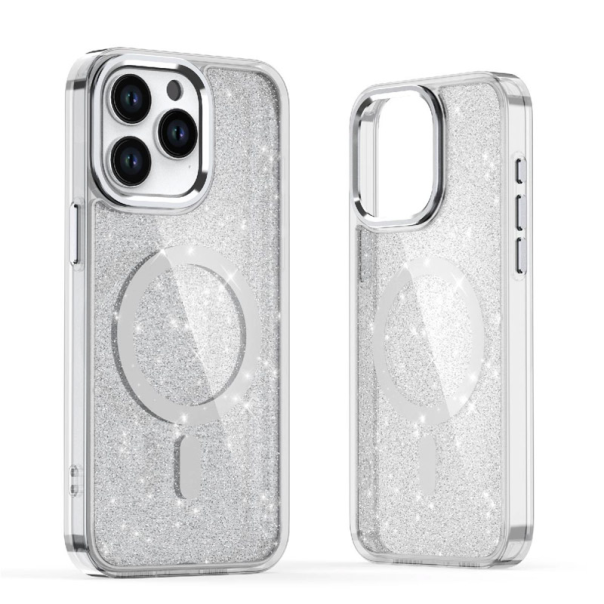 Maska za iPhone 17 Pro Max Mag Case Glitter ljubičasta
