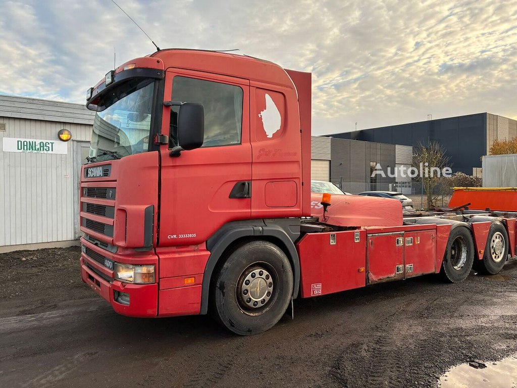 Scania 124-400 vozilo za prevoz kontejnera