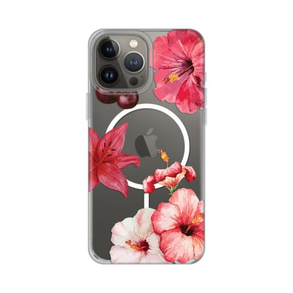 Maska za iPhone 13 Pro Max 6.7 Hibiscus Print Magsafe