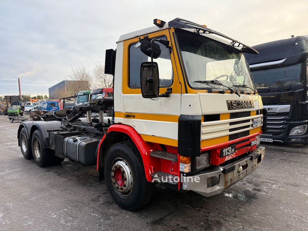 Scania P 113 360 6x2 full steel manual kamion sa kukom za podizanje tereta