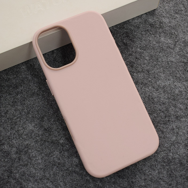 Maska za iPhone 17 Beautiful Shine Leather roze