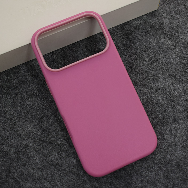 Maska za iPhone 17 Pro Max Beautiful Shine Leather pink