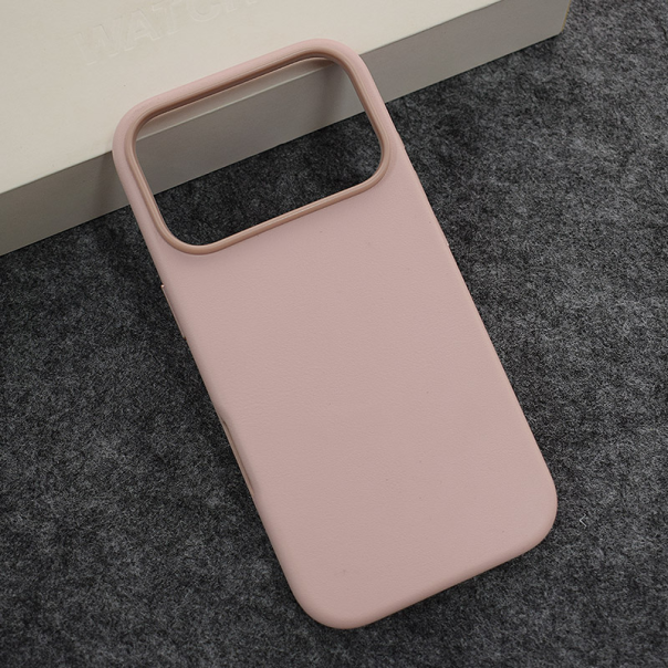 Maska za iPhone 17 Pro Max Beautiful Shine Leather roze