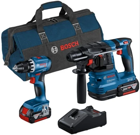 Bosch GBH 18V-22 + GSR 18V-45 + 2 x 18V 4,0Ah + torba, akumulatorski set ( 0615A50038 )