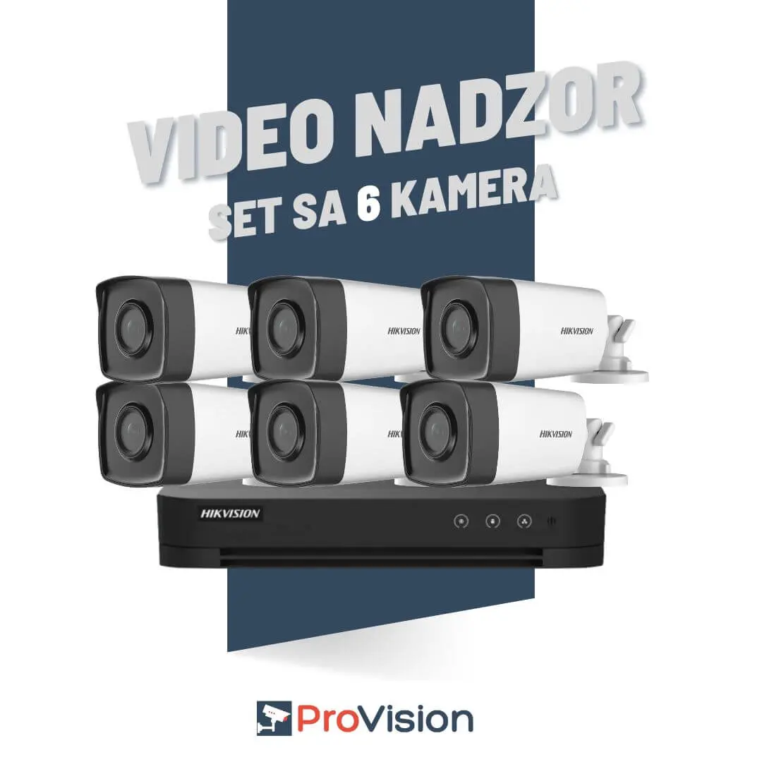 Hikvision KOMPLET za video nadzor sa 6 Full HD kamera BULLET