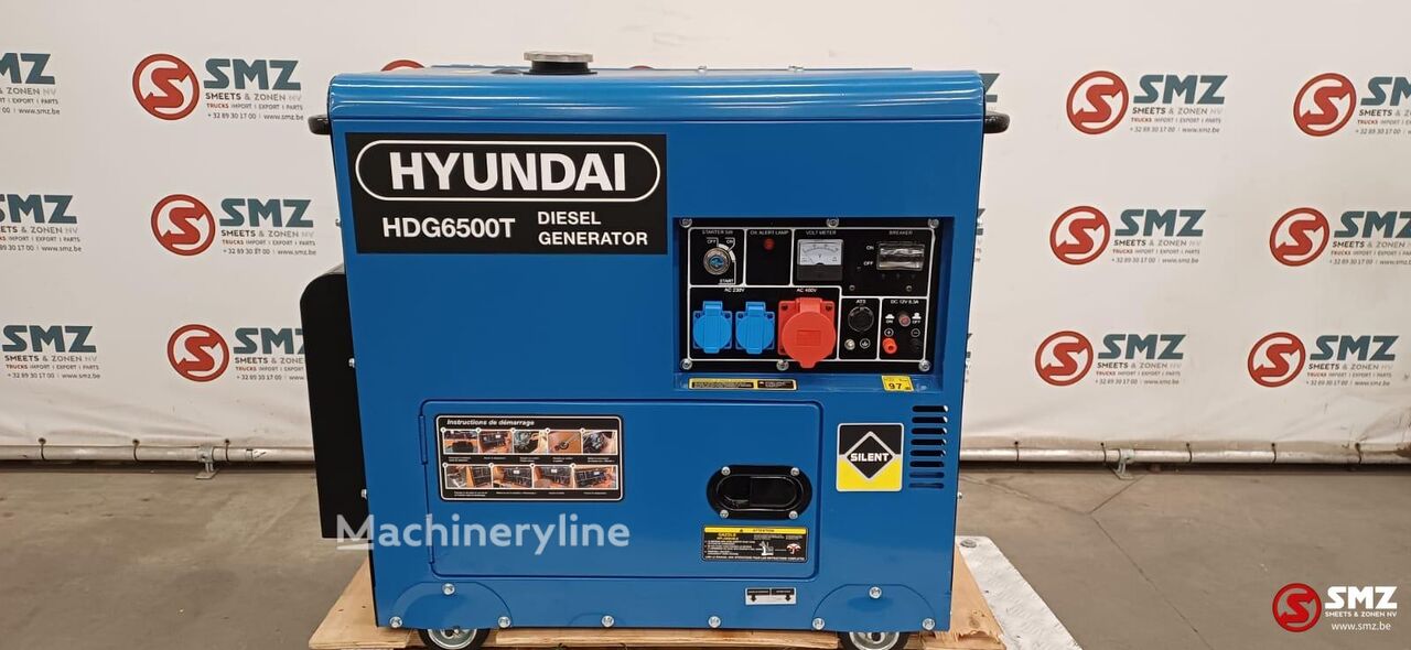 Hyundai Occ stroomgroep HDG6500T Hyundai 6.5kva diesel generator