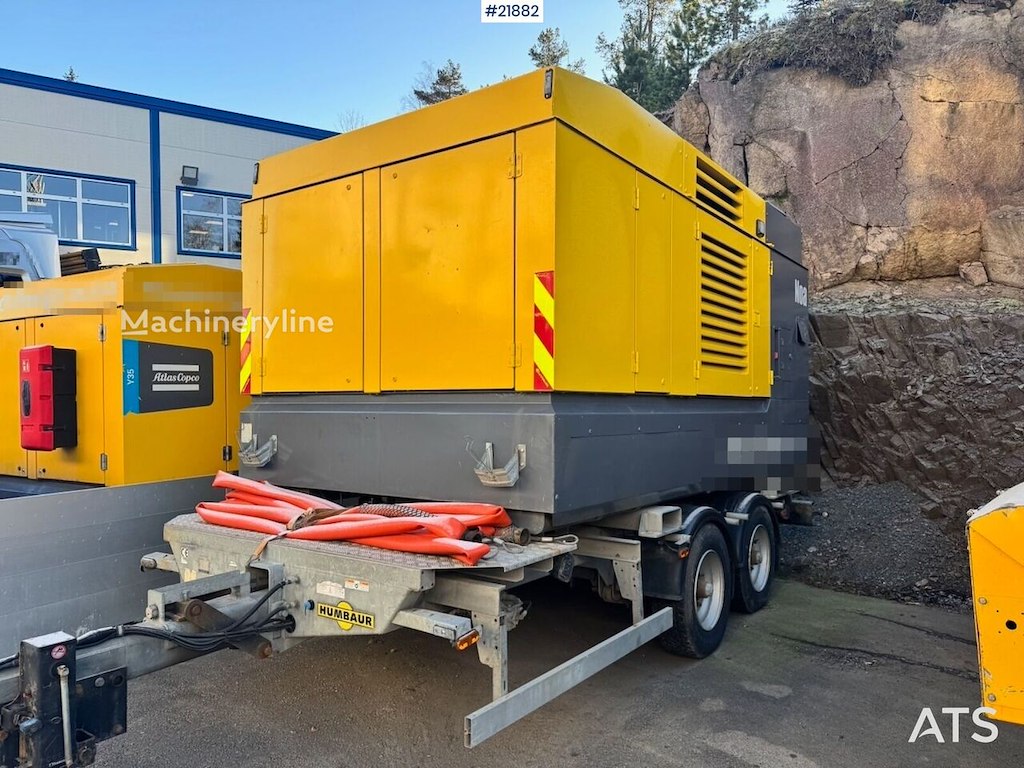 Atlas Copco 2018 Atlas Copco Y35 LuftKompressor på Humbaur understell mobilni kompresor