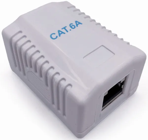 GEMBIRD NCAC-1F6A-01 kutija za povrsinsku montazu sa jednim portom CAT6A FTP