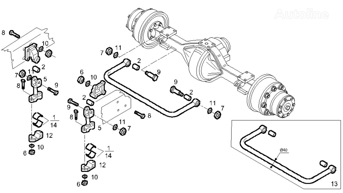 500350450 stabilizaciona letva za IVECO EUROCLASS autobusa