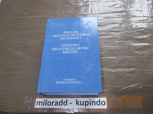 Englesko hrvatski ili srpski rječnik Rudolf Filipović