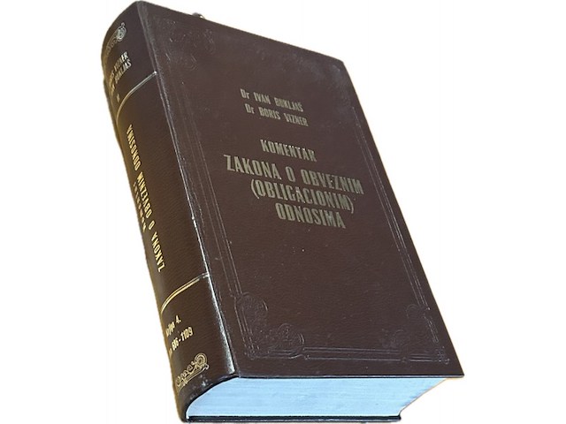 Komentar Zakona o obveznim (obligacionim) odnosima 4