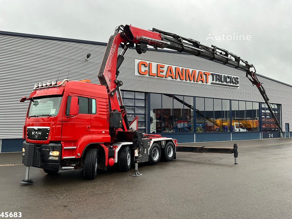 MAN TGS 41.480 8x4 ZF Intarder Fassi 130 Tonmeter laadkraan + Fly-JI tegljač