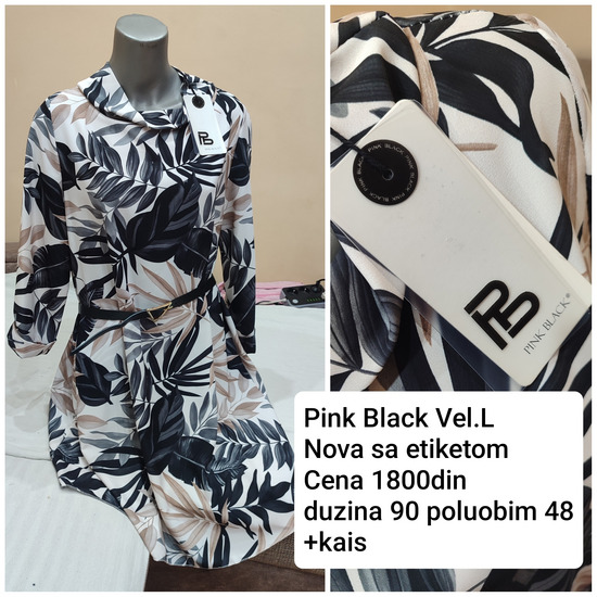Haljina Pink Black SA ETIKETOM