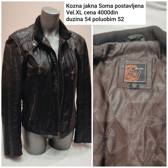 KOŽNA JAKNA SOMA – unisex model
