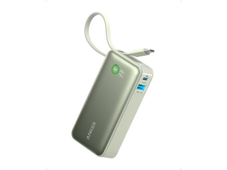 ANKER ANKER NanoPowerBank 30W Built-In USB-C Cable Green