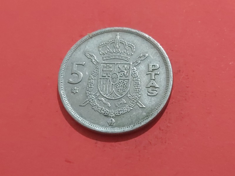 Španija - 5 pesetas 1975 god