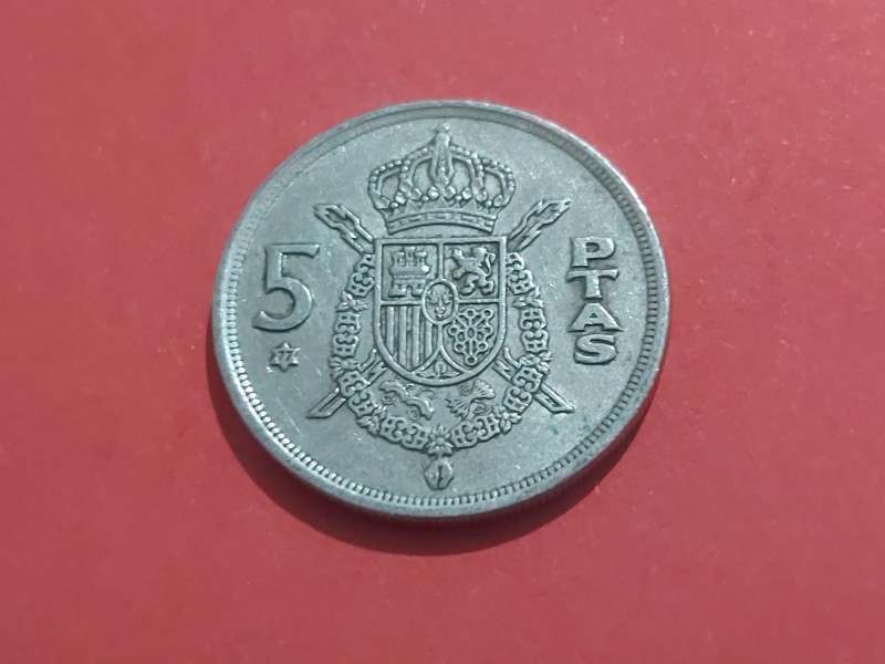 Španija - 5 pesetas 1975 god
