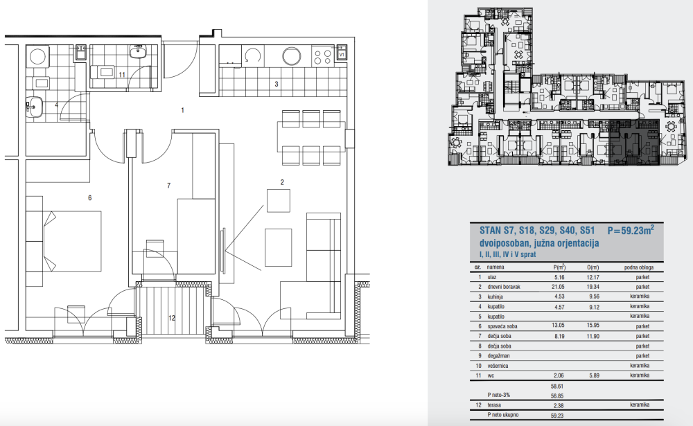 U blziini Pravnog i fakulteta Umetnosti, Dvoiposoban stan na prodaju, 59.03m2, 138.720€