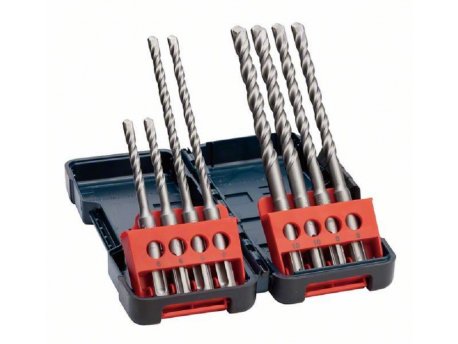 BOSCH 8-delni set hamer burgija SDS plus-3, Tough Box 2607019902, 6 x 110 (2x); 6 x 160 (2x); 8 x 160 (2x); 10 x 160 (2x) mm