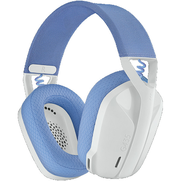 LOGITECH G435 LIGHTSPEED Wireless Gaming Headset - WHITE - 2.4GHZ - EMEA - 914 ( 981-001074 )