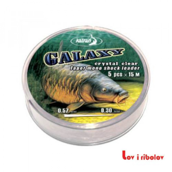 Najlonski predvez Katran Mono Leader Galaxy 0.26-0.57mm 5x15m
