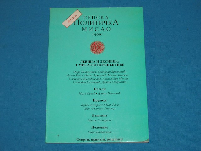 Levica i desnica smisao i perspektive NSPM 1998