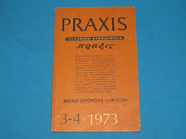 Praxis 3-4 / 1973 Misao Gyorgya Lukacsa