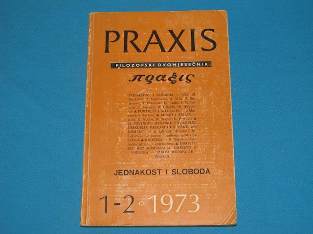 Praxis 1-2 / 1973 JEDNAKOST i SLOBODA