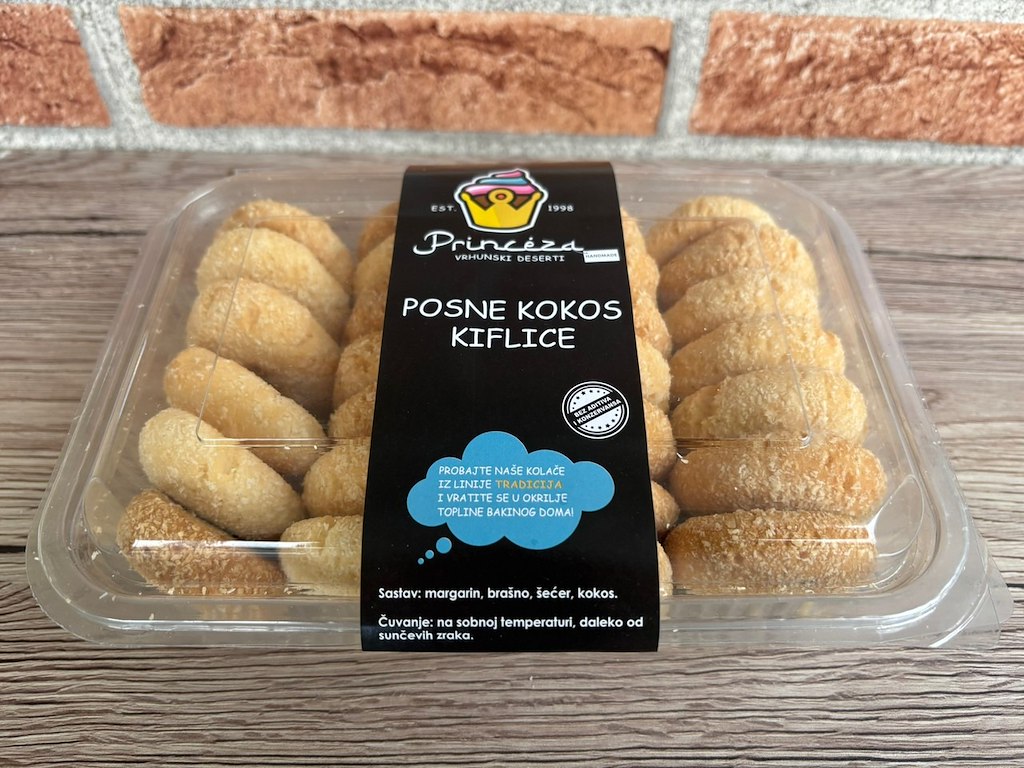 Posne kokos kiflice 500g