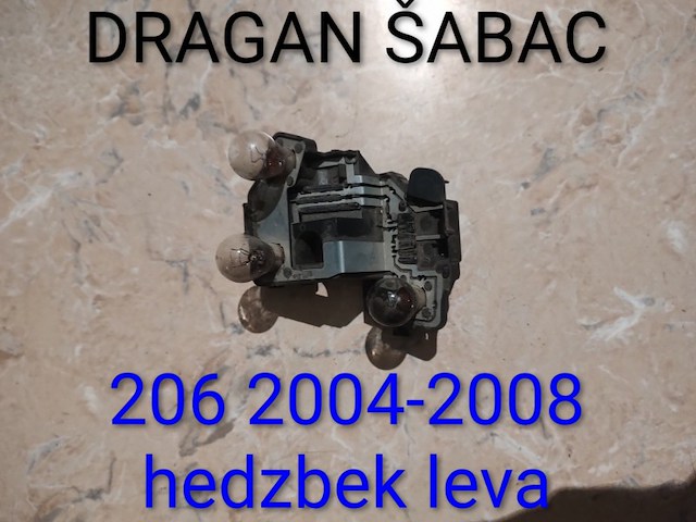 PEUGEOT 206 stop svetlo ploča leva 2004-2008 hedzbek