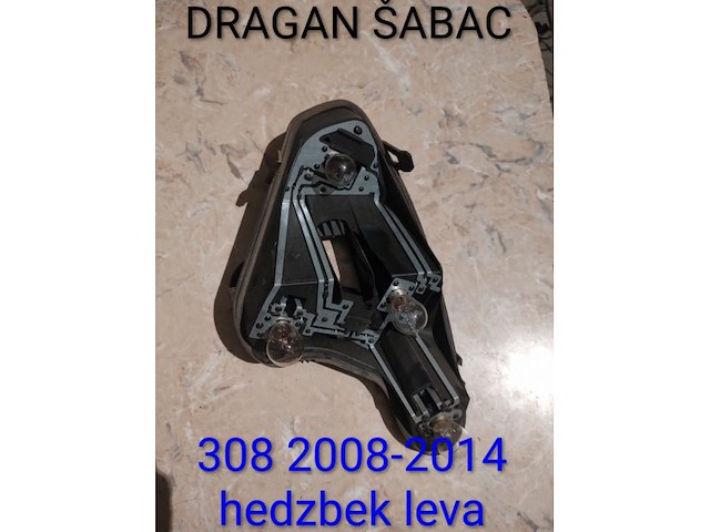PEUGEOT 308 stop svetlo ploča leva 2008-2014 hedzbek