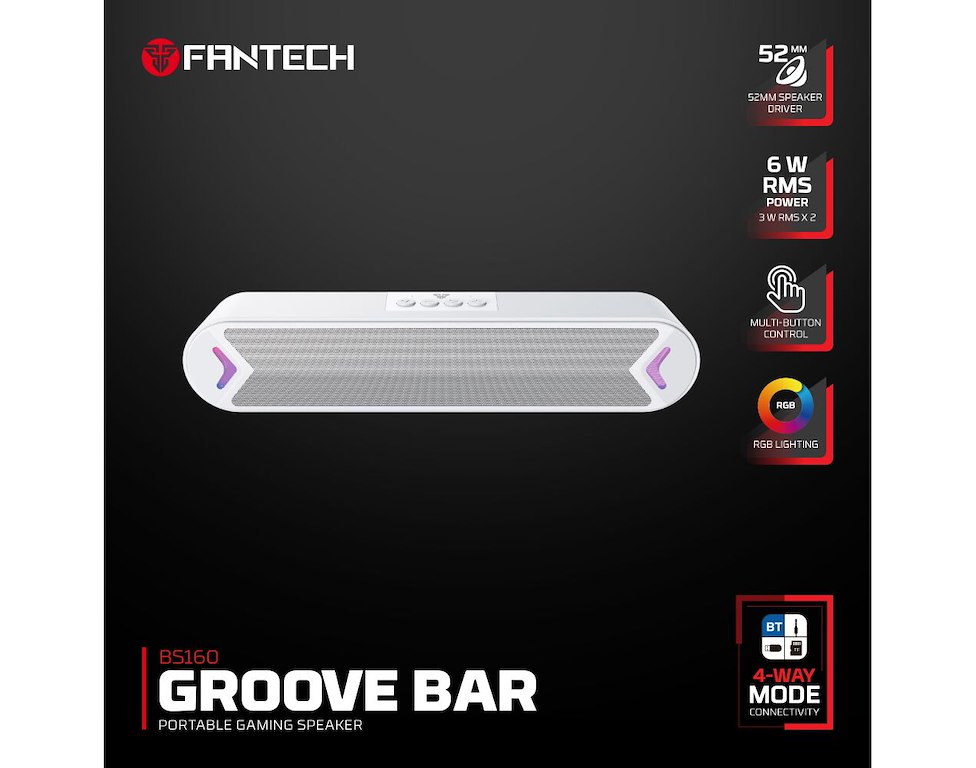 Bluetooth zvucnik Fantech BS160 GROOVE BAR beli